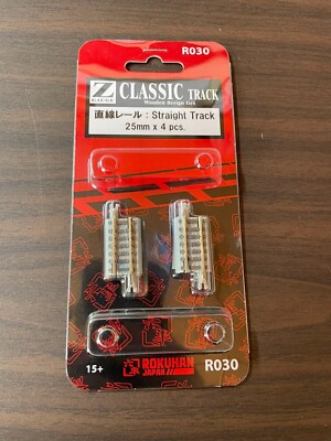 Rokuhan Z gauge R030 straight line 25mm linear rail 4 pieces Male toy ...