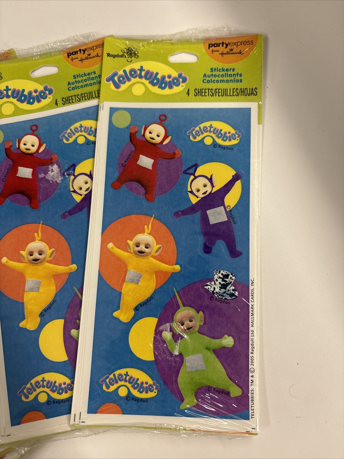 Vintage Hallmark Packs Stickers Teletubbies 4 Sheets Each Pack for sale ...