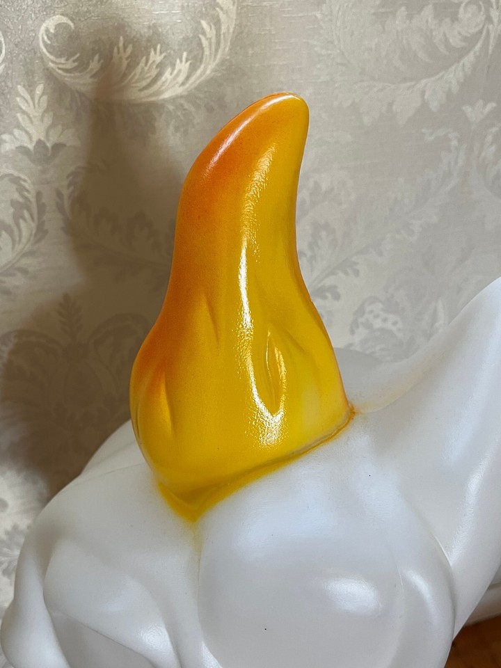 36" Blow Mold Halloween 2 Sided Melting Ghost Face Candle General Foam ...