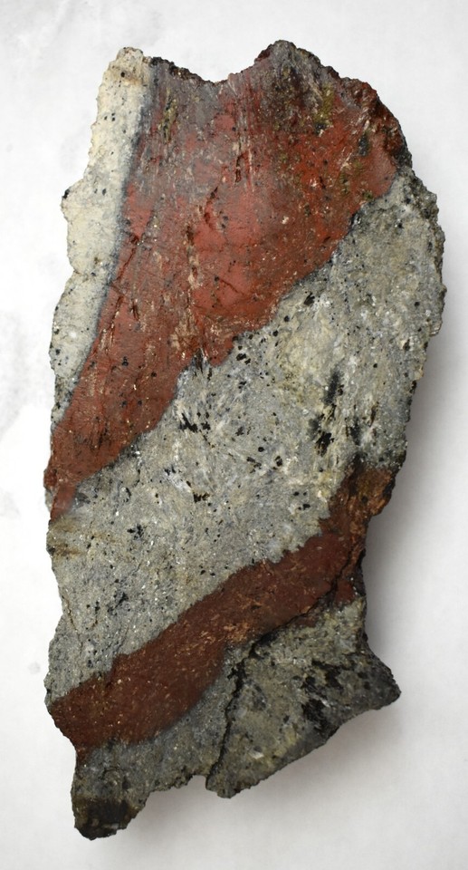 Red Cinnabar, Silvery Stone Phyllite 1800s Ore Knob Copper Mine North ...