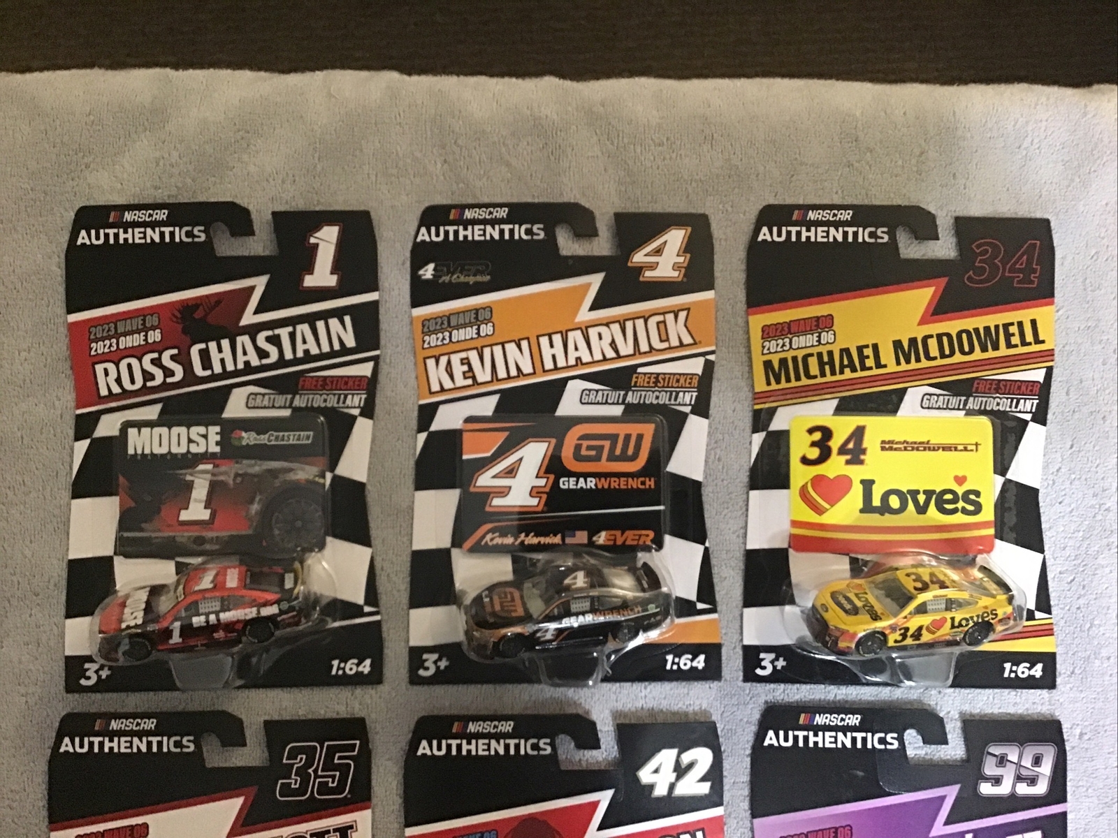 2023 NASCAR Authentics Wave 6 Complete Set 1/64 Scale Elliott Gragson ...
