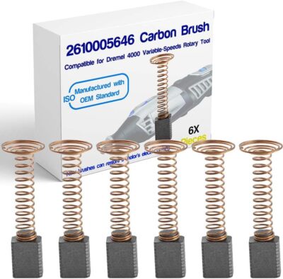 6 PCS Carbon Brushes Repairing Part Compatible with for Dremel 4000 ...