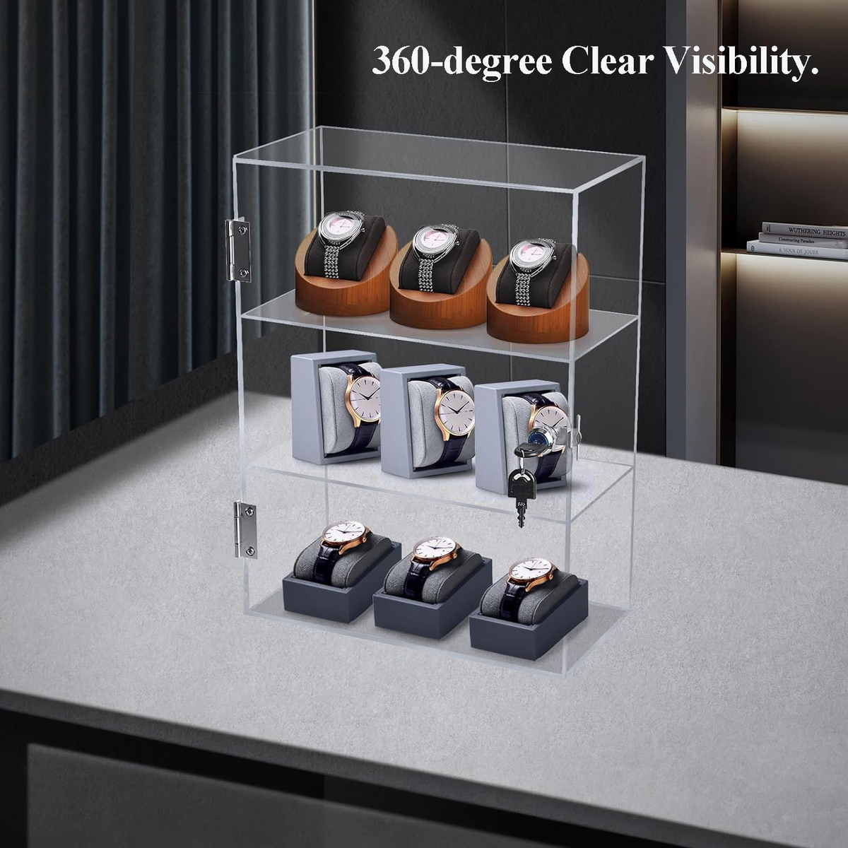 Foam Wood Display Cases EVA Foam Board Glass Top Acrylic Clear Top