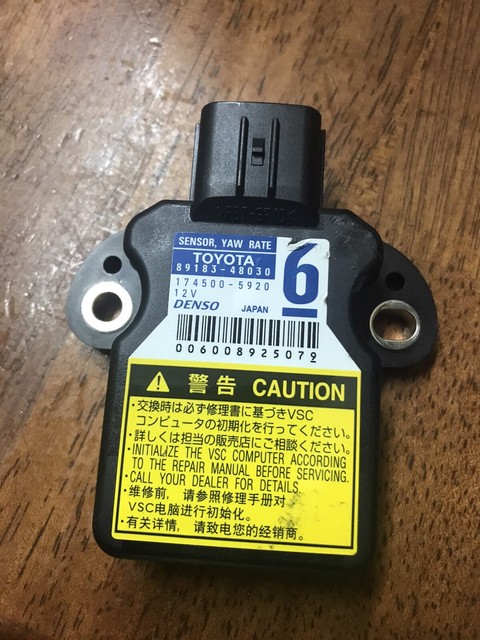 Toyota IQ Mk1 Yaw Rate Sensor 89183-48030 for sale online | eBay