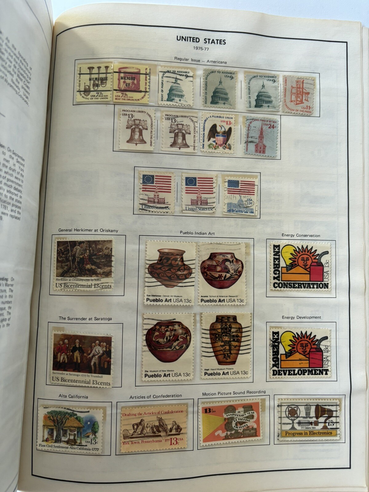 1977 The Harris Freedom Stamp Album United States , Some Stamps July ...