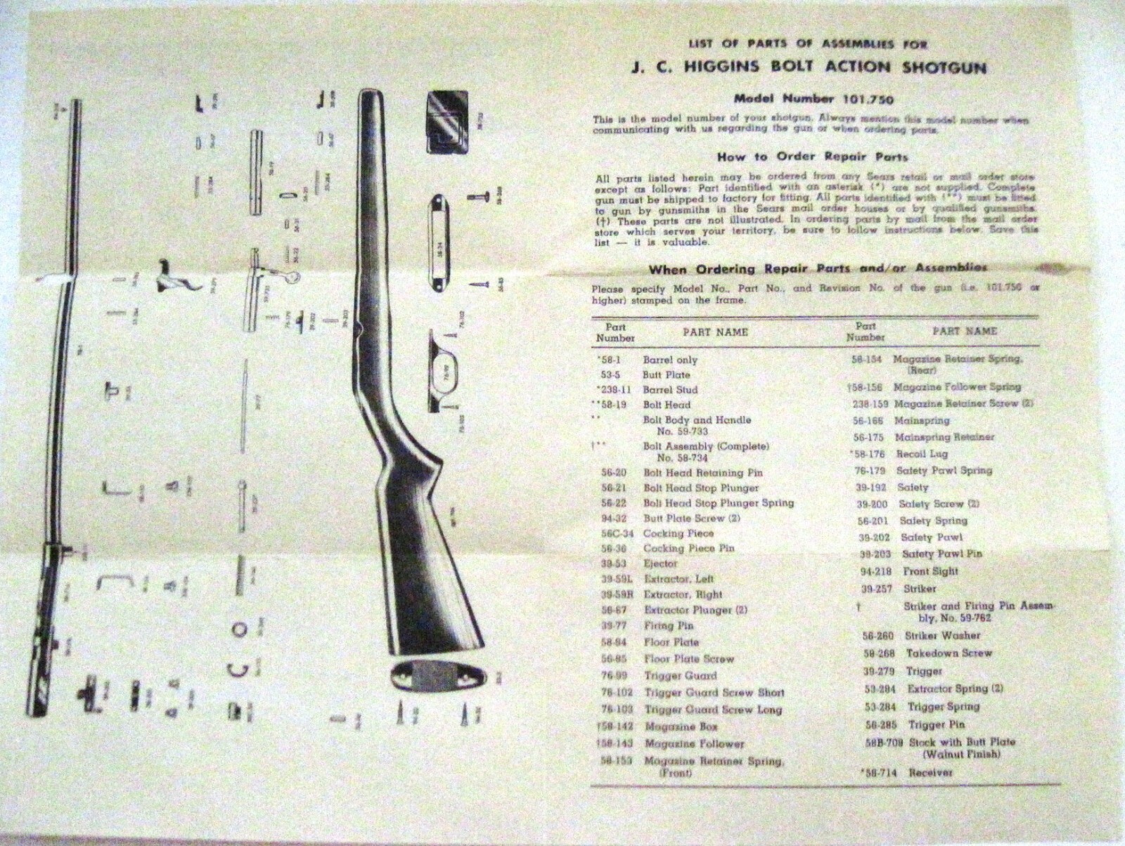 (2) Pieces of Advertising - "Remington" Rifle Tag & "J.C. Higgins ...