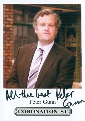 Peter Gunn - Coronation Street - Signed Autograph | eBay UK