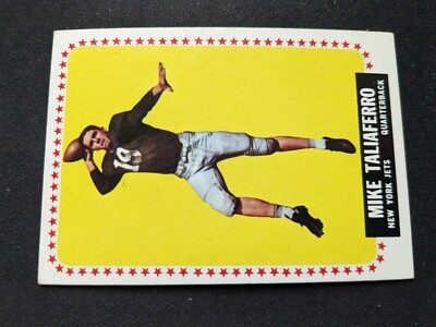 1964 Topps Football Card # 126 Mike Taliaferro - New York Jets (VG) | eBay