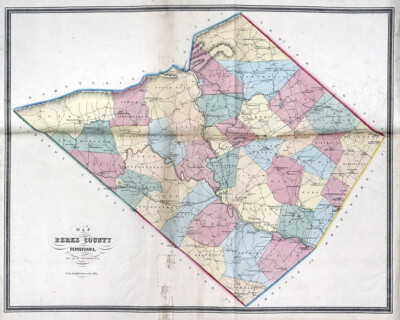 1862 Map of Berks County Pennsylvania | eBay
