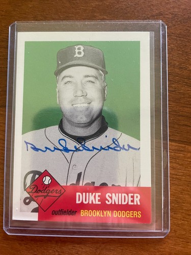 1953 1991 Topps Archives Auto Autograph Signed Duke Snider | eBay
