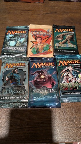 Lot of 6 Vintage Magic The Gathering MTG Packs - Unopened Booster Packs ...