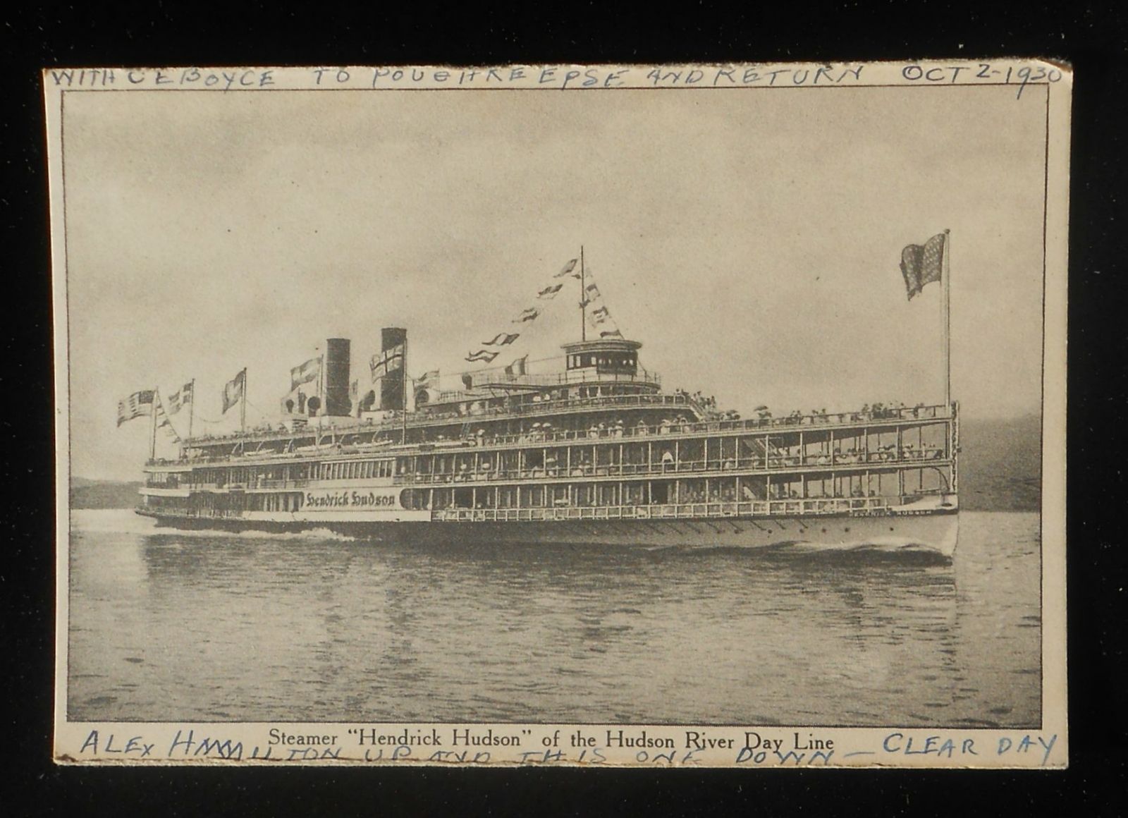 1910s Steamer Hendrick Hudson Hudson River Day Line Steam Ship Hudson ...