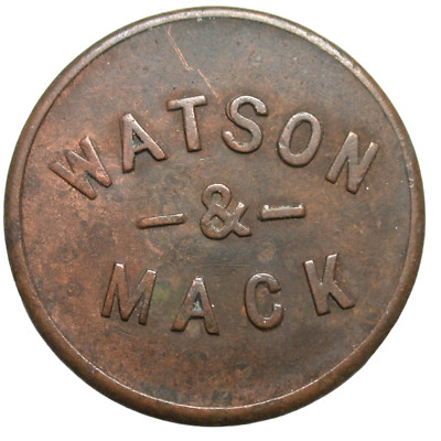 Patterson, CA Watson & Mack G/F 5¢ in Trade K-17 Token | eBay