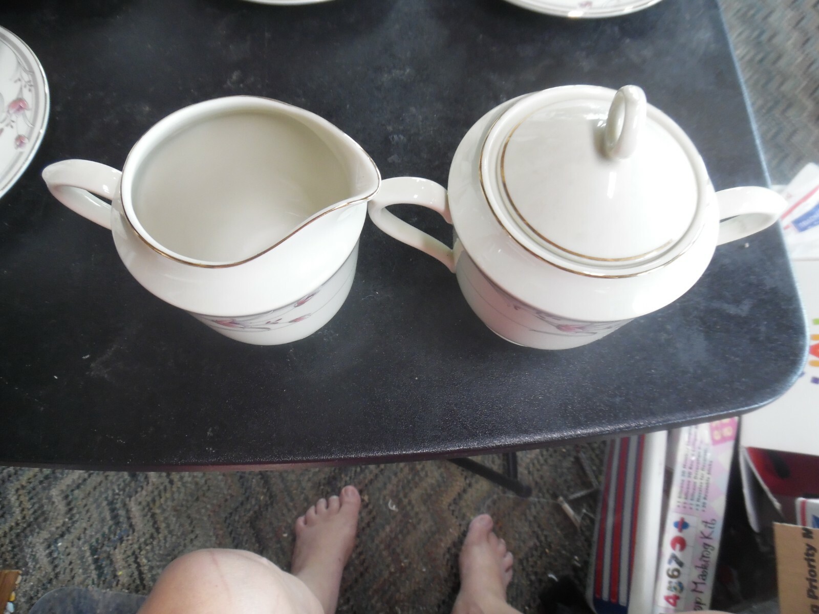 Vintage Sango Regency collection- Heather cups saucers sugar creamer ...