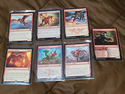 MTG Dragon x7 Furnace Hellkite/Fledgling Dragon/Fang Dragon/Ragefire ...