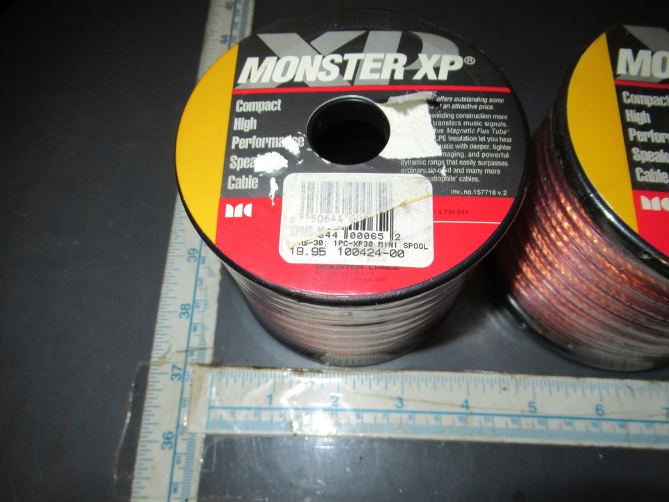 2 Monster Cable XP High Performance Speaker Cable 30ft XPMS-30, New ...