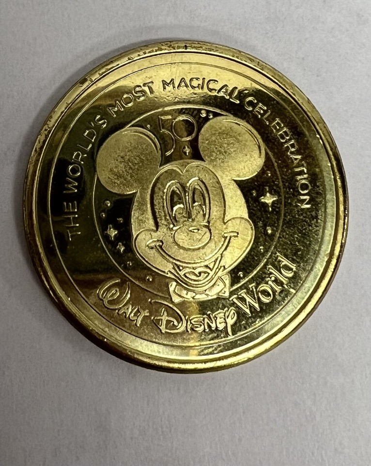 NEW Walt Disney World 50th Anniversary Commemorative Gold Coins 53 ...