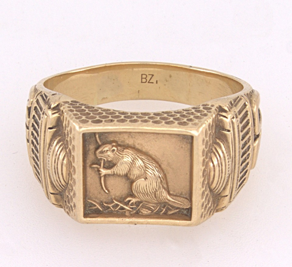 1960 MIT "BRASS RAT" Class Ring 14k Yellow Gold | eBay