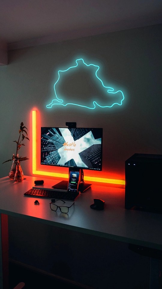 Nürburgring Track Neon Sign, F1 Track Neon Sign, Nürburgring , F1 Track ...