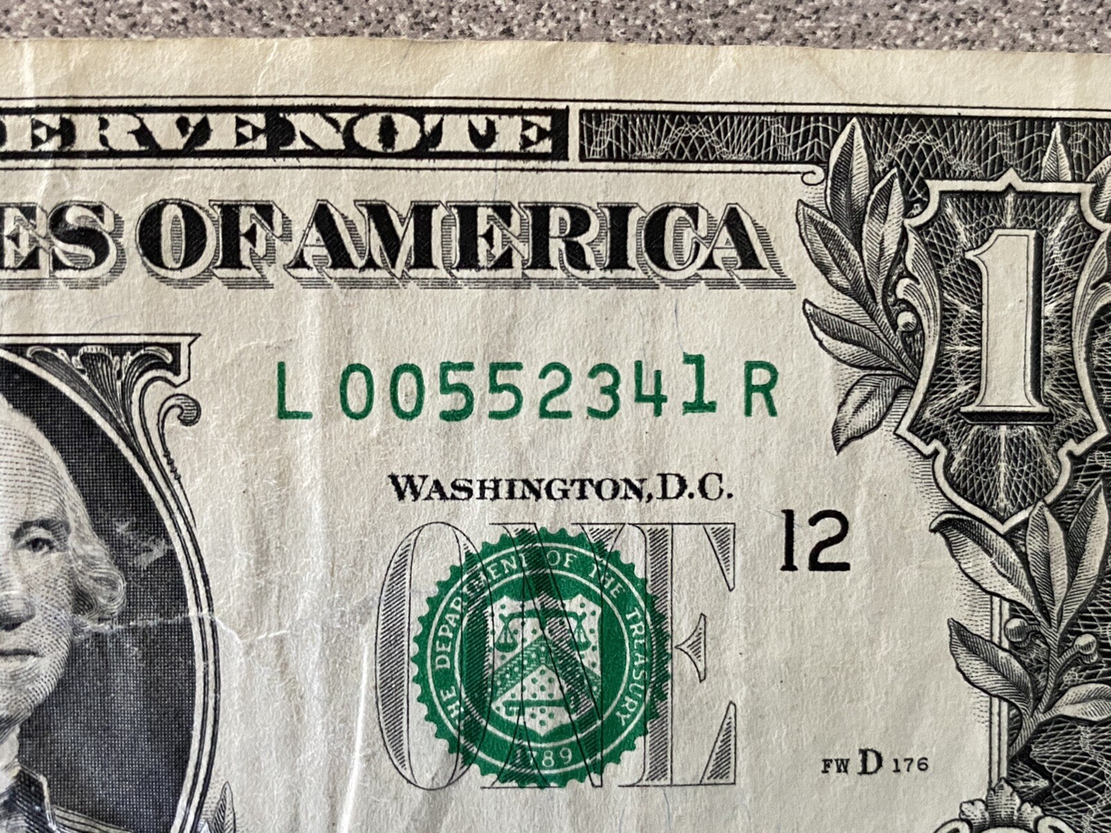 2013 $1 One Dollar Bill Error Note Over Inking Misaligned Stuck Digit ...