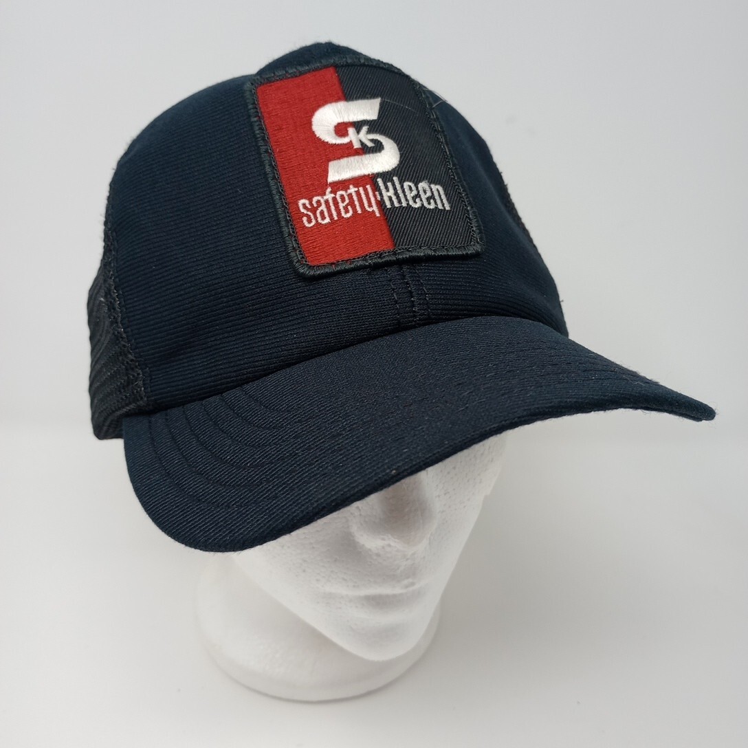 Vintage Safety Kleen Patch Logo Oil Trucker Mesh Snap… - Gem
