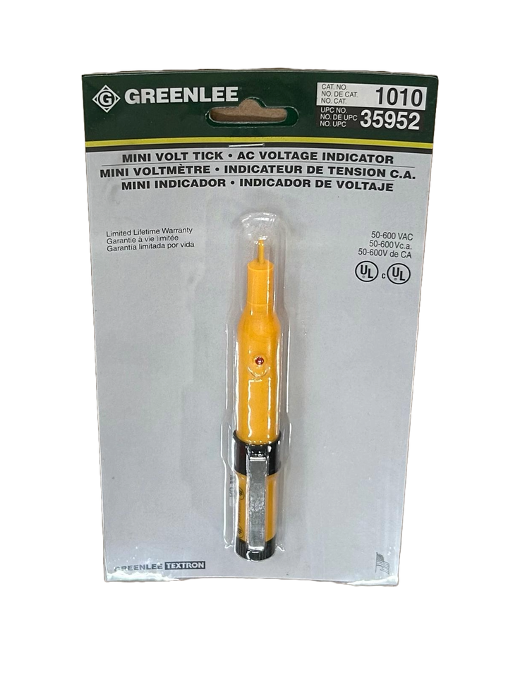 Greenlee Mini Volt Tick AC Voltage Indicator, model 1010, 50-600 V ...