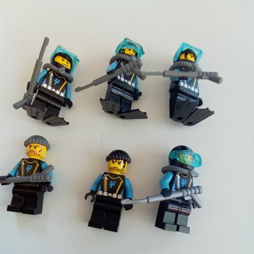 LEGO AquaRaiders Minifigures Lot Of 6 With Harpoon Guns, Tanks, Etc | eBay