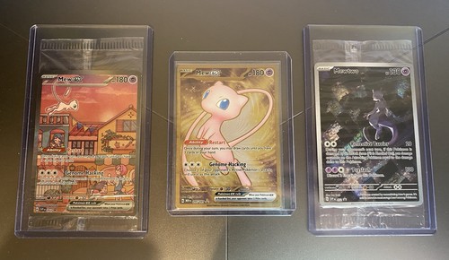 Pokemon 151 UPC Promo Set: Mew SVP053, Mew ex 205/165 Mewtwo SVP052 ...