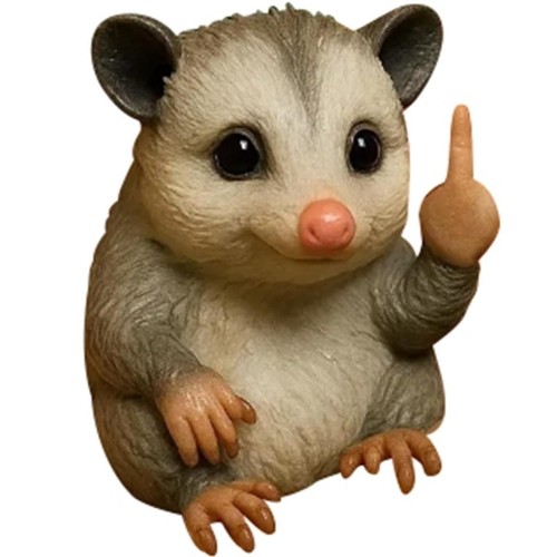 3D Lifelike Mini Middle Finger Animal Statue Resin Figurines Ornament ...