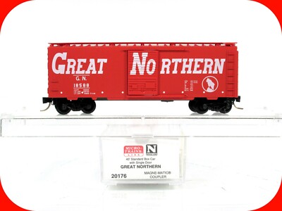 N Scale ***GREAT NORTHERN*** CIRCUS 40' Box Car, GN 18588 --- MICRO ...
