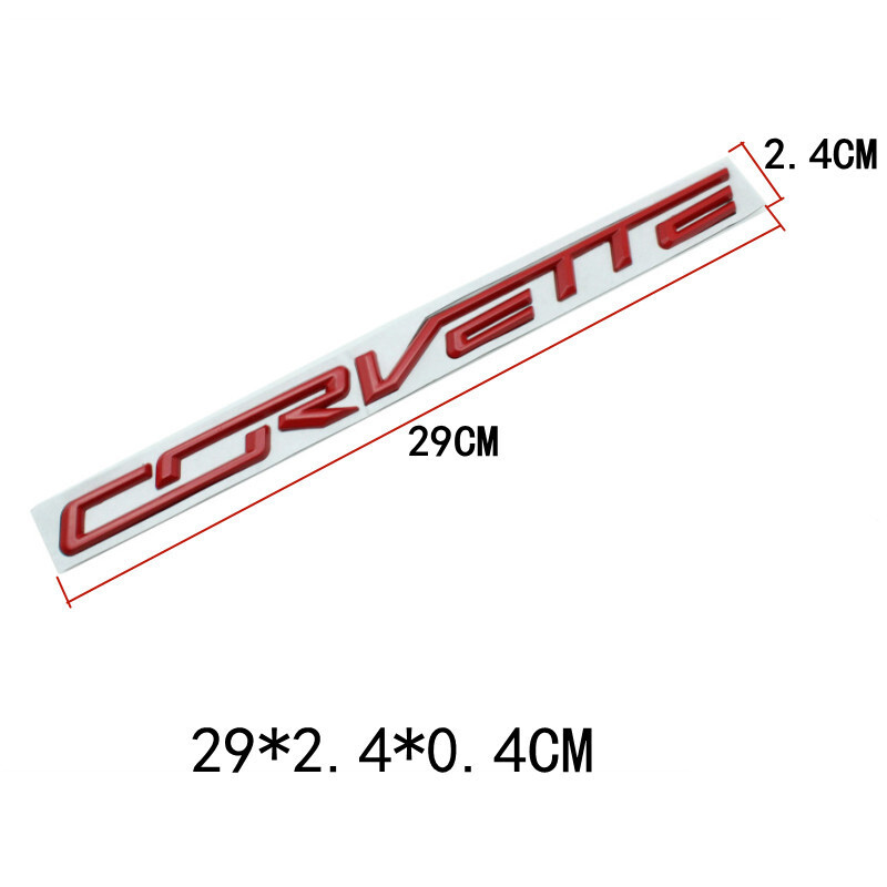 Silver Chrome Chevrolet Corvette Letters Bumper Body Trunk Emblem Badge ...