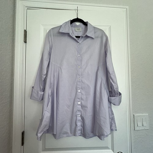 INAE Collection Button Front Long Sleeve Lagenlook Artsy Swing Blouse ...