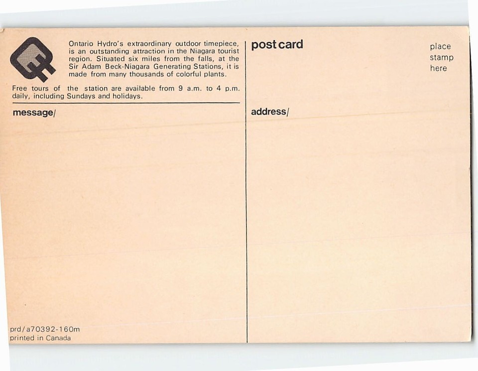 Postcard Floral Clock Niagara on the Lake Canada | eBay