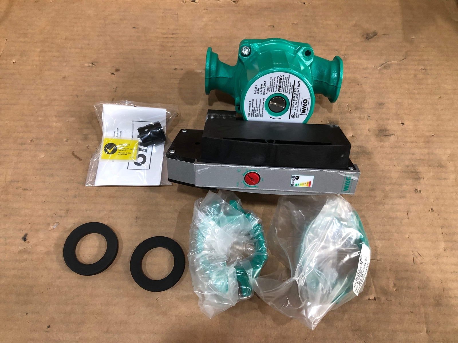 WILO 4145539 1/25HP VARIABLE SPEED CAST IRON CIRCULATOR PUMP 115/60/1 ...