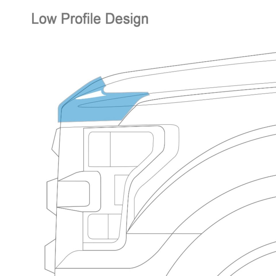 AVS Aeroskin Dark Smoke Low Profile Acrylic Bug Shield for 10-12 Ford ...