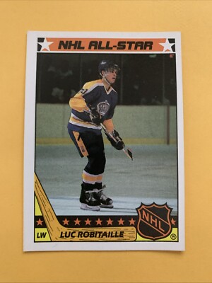 Luc Robitaille RC, 1987-88 Topps All-Star Sticker Inserts #12, Los ...