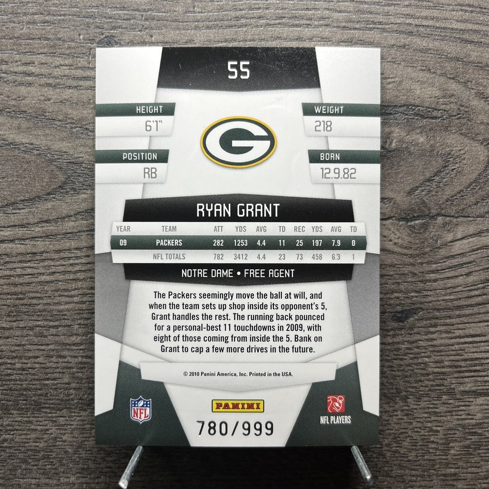 2010 Certified Platinum Red #55 Ryan Grant 780/999 | eBay