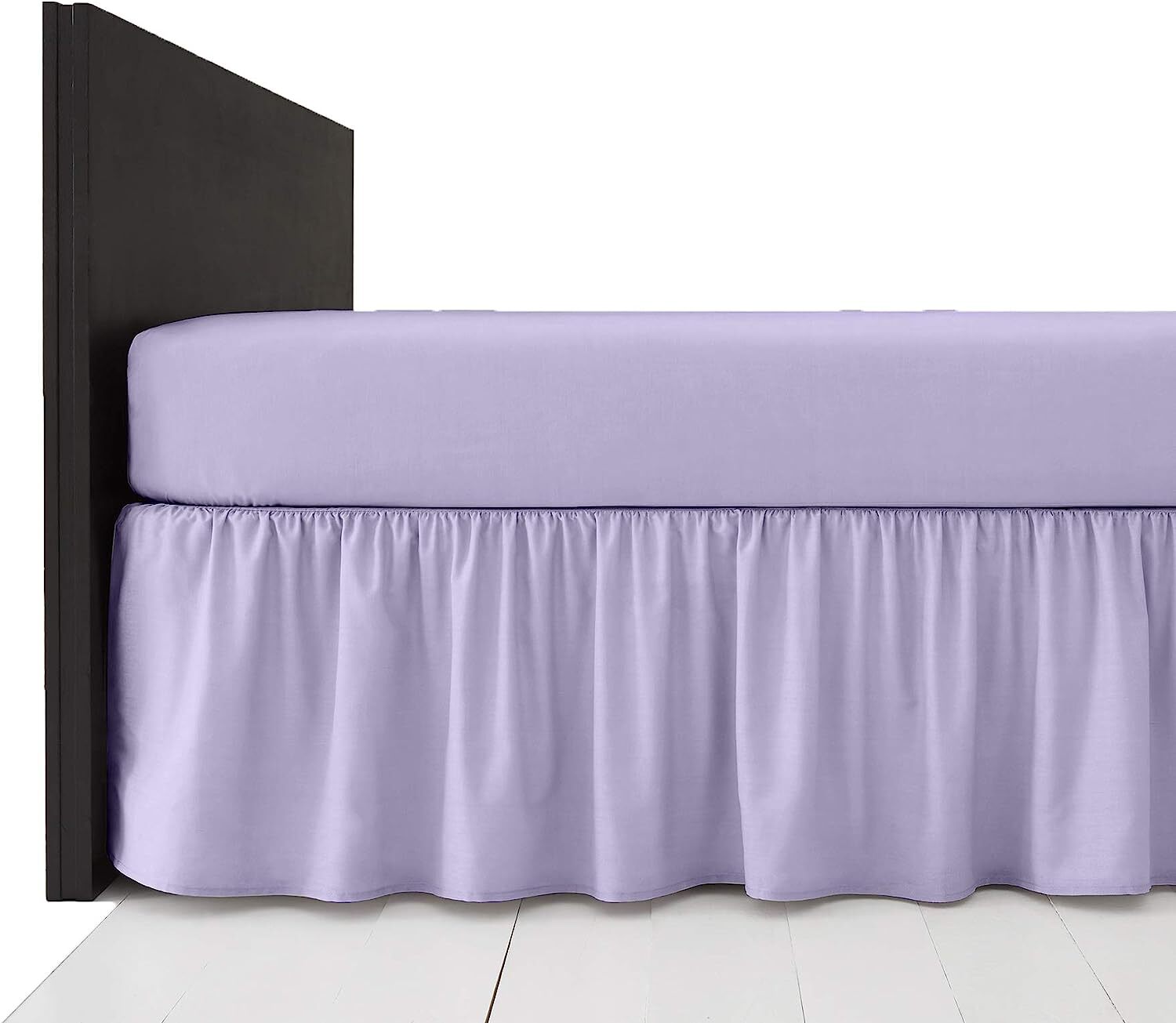 LUXURY PLAIN DYED FRILLED POLY COTTON PLATFORM BASE VALANCE SHEETS ALL ...