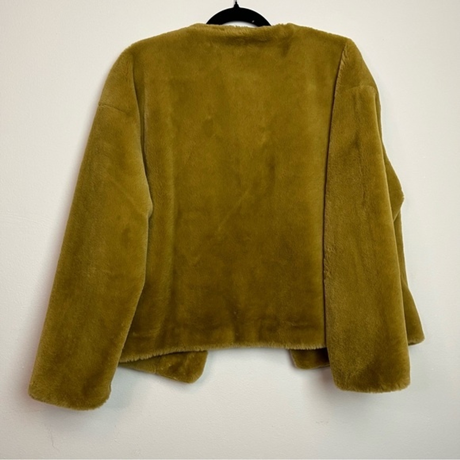 Zara TRF Collection Mustard Yellow Teddy Button Up Ja… - Gem