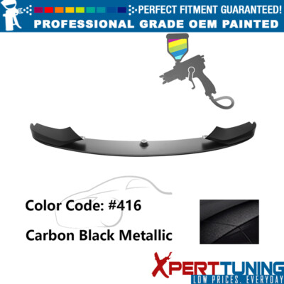Fits 14-20 BMW F32 4 Series M Style Front Lip Painted #416 Carbon Black ...