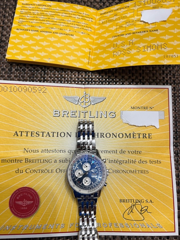 Breitling Navitimer Olympus Blue Face A19340 | eBay