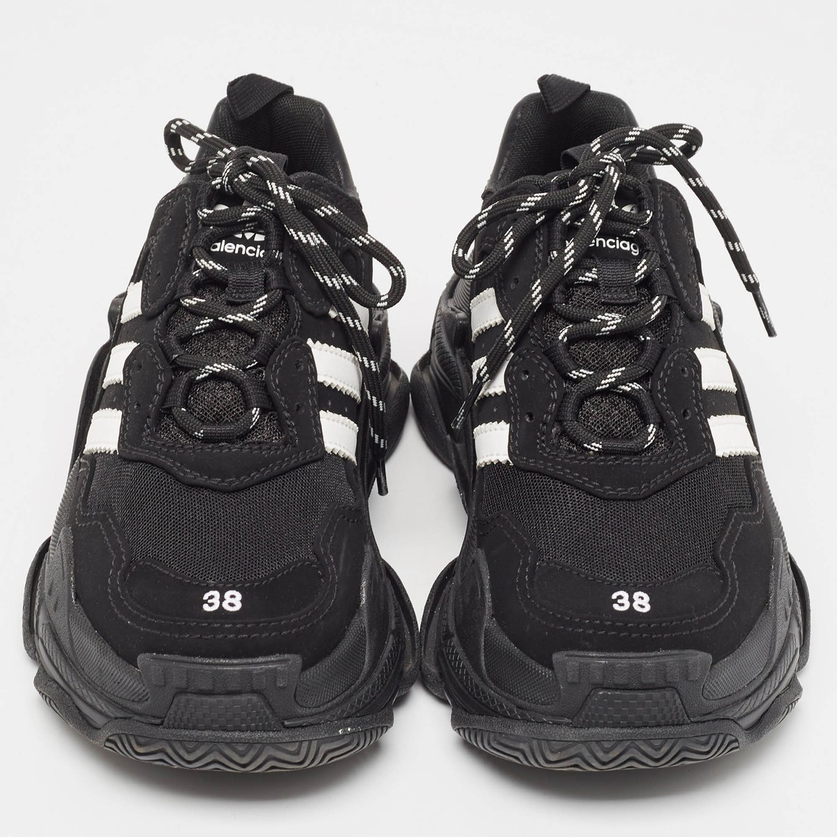 Balenciaga x Adidas Black/White Faux Leather and Mesh Triple Balenciaga x Adidas Black/White Faux Leather and Mesh Triple