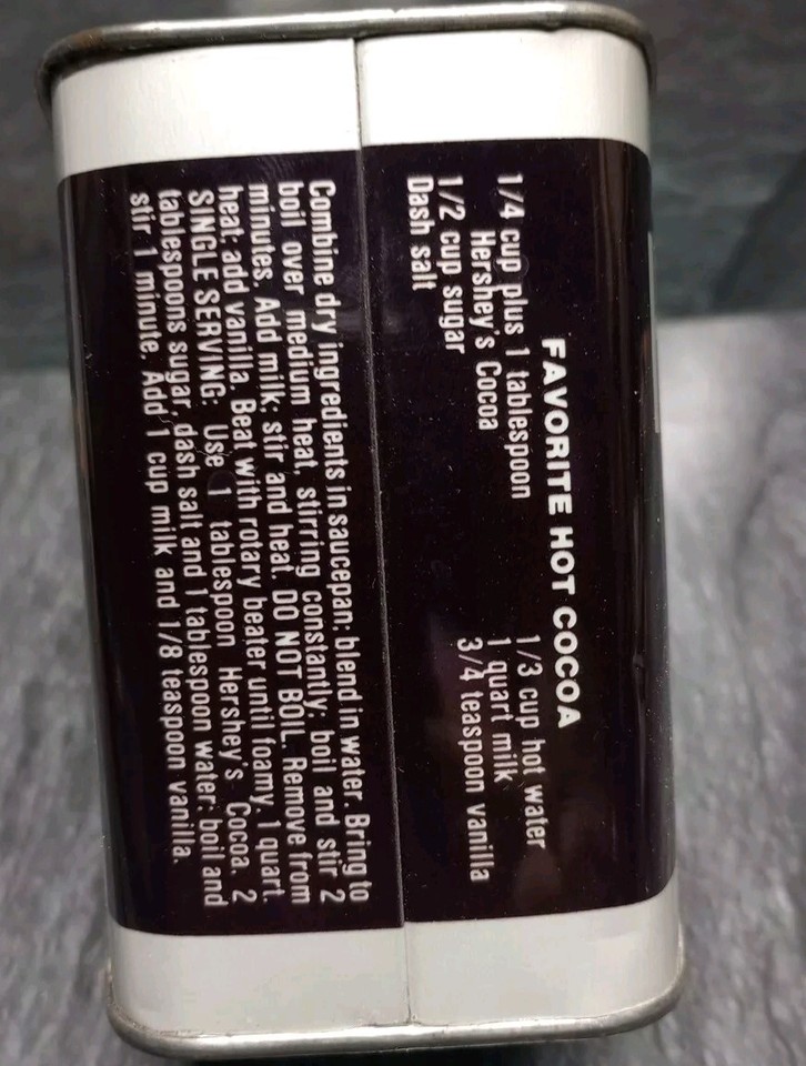 Vintage Hershey's Cocoa Baking Powder Metal Tin 8 oz. USA Made ...