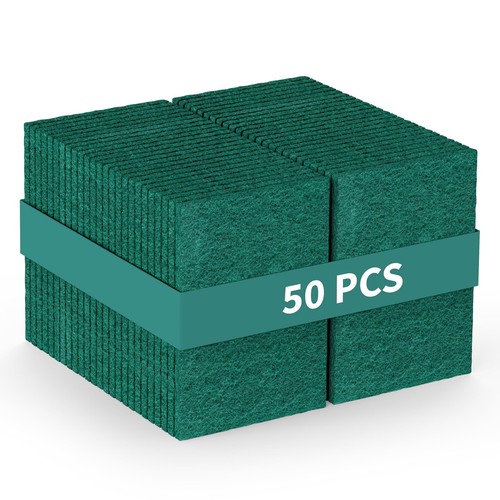 50 Pack - Heavy Duty Scour Pads - Reusable Non-Scratch 4 x 6 Inch ...