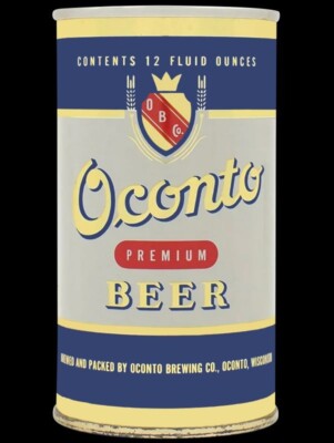 Oconto Beer of Oconto, Wisconsin Can Theme NEW Sign: 18" Tall Diecut ...