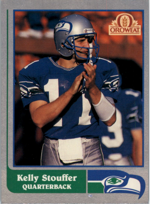 1989 Seahawks Oroweat #4 Kelly Stouffer Seattle Seahawks Football Card ...