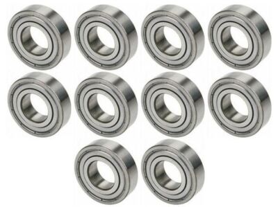 604 ZZ 4mm Ball Bearing aka 604ZZ or 604-ZZ. 4mmX12mmX4mm Pack of 10 ...