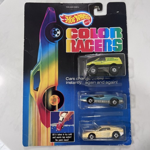 Hot Wheels VTG 1987 COLOR RACERS Rare 3 Pack: Tall Ryder, Silver Bullet ...