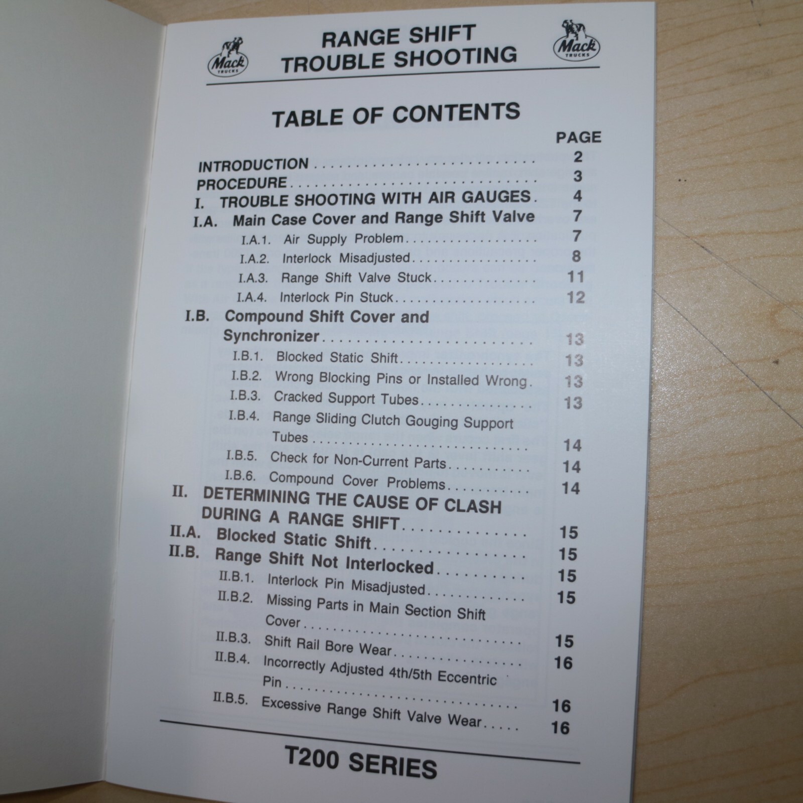 MACK Trucks T200 SERIES TRANSMISSION Repair Shop Service ...