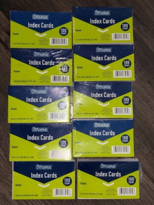 Lot of 10 Office Hub Index Cards~ 10 packs | eBay